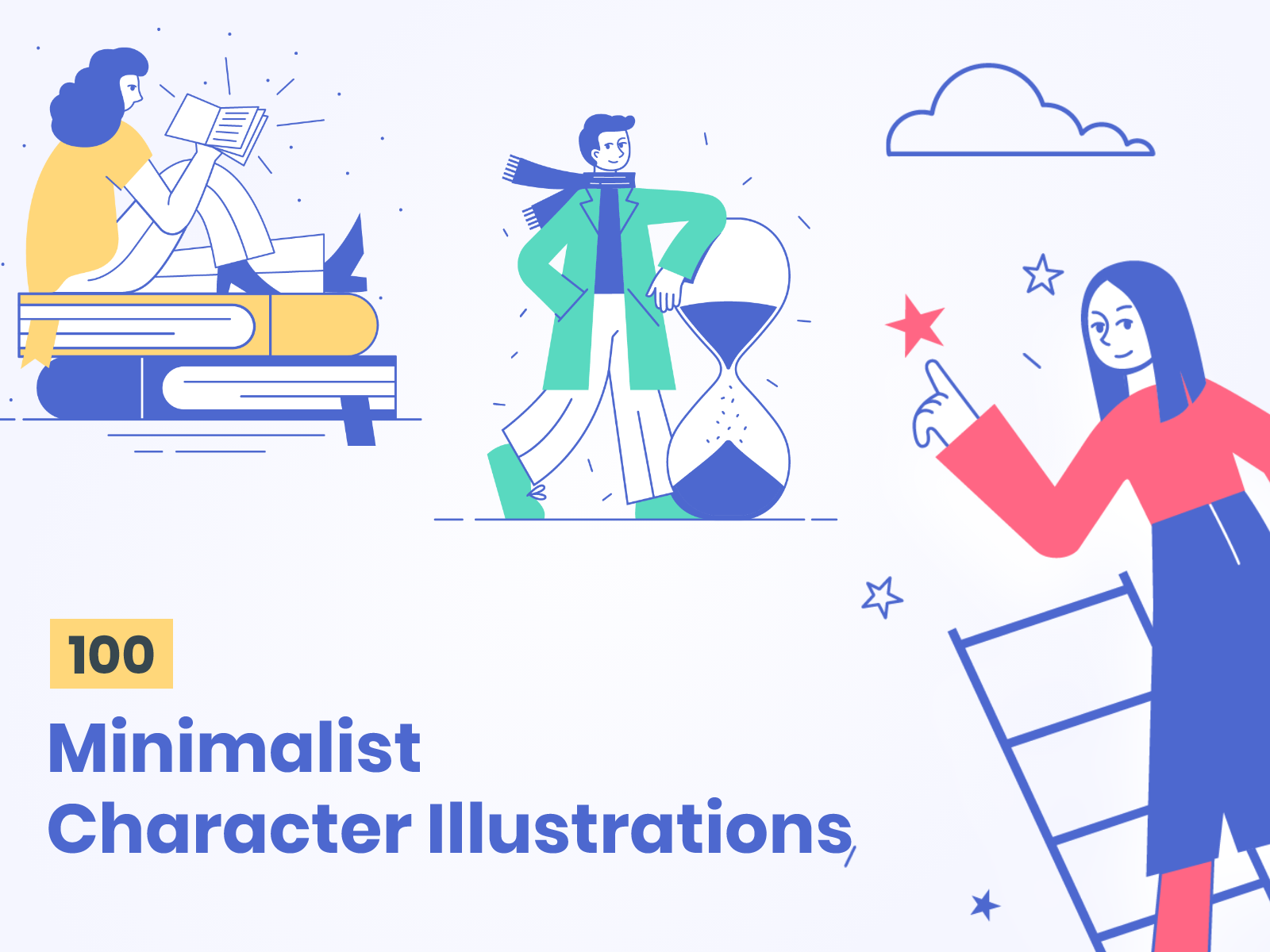 100 Minimalist character illustrations by GraphicMama on Dribbble