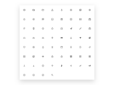 Icon sheet by Anthony Parravano on Dribbble