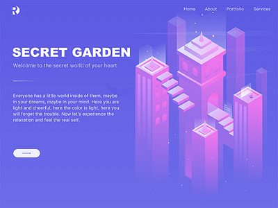 2.5d Web page by iu. for RaDesign on Dribbble