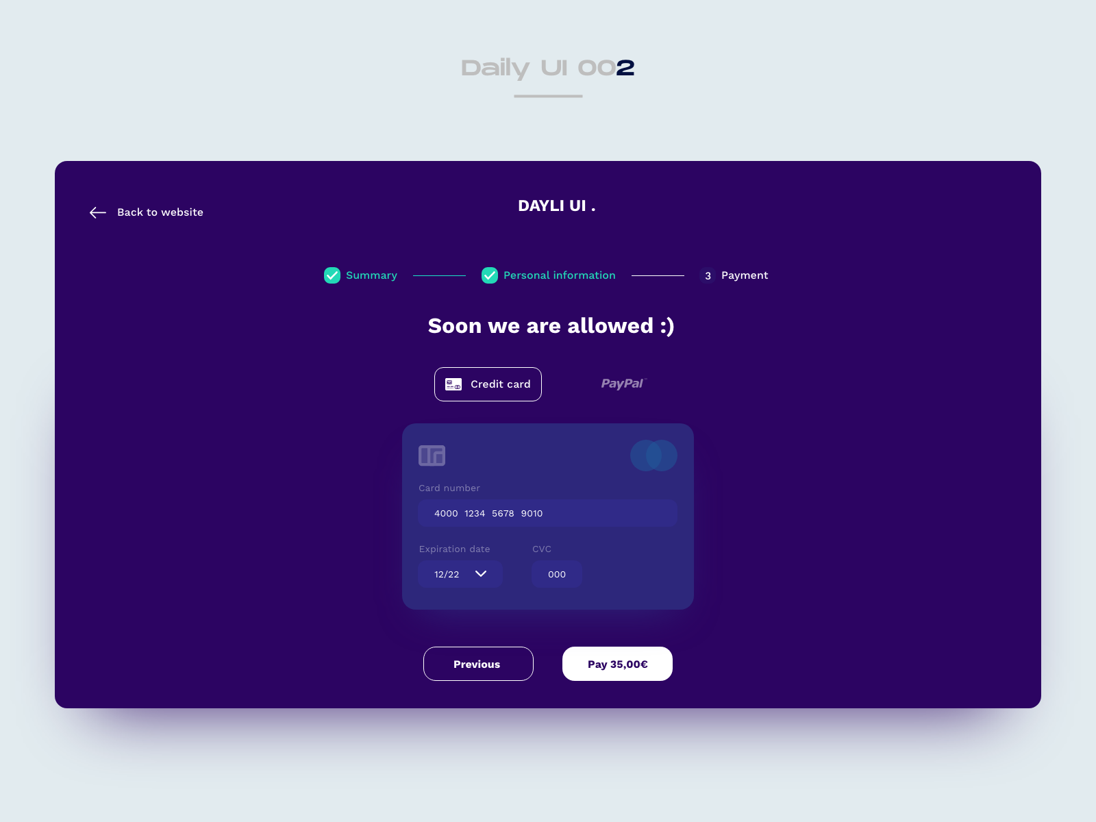 Daily Ui 002 by Sébastien Biney on Dribbble