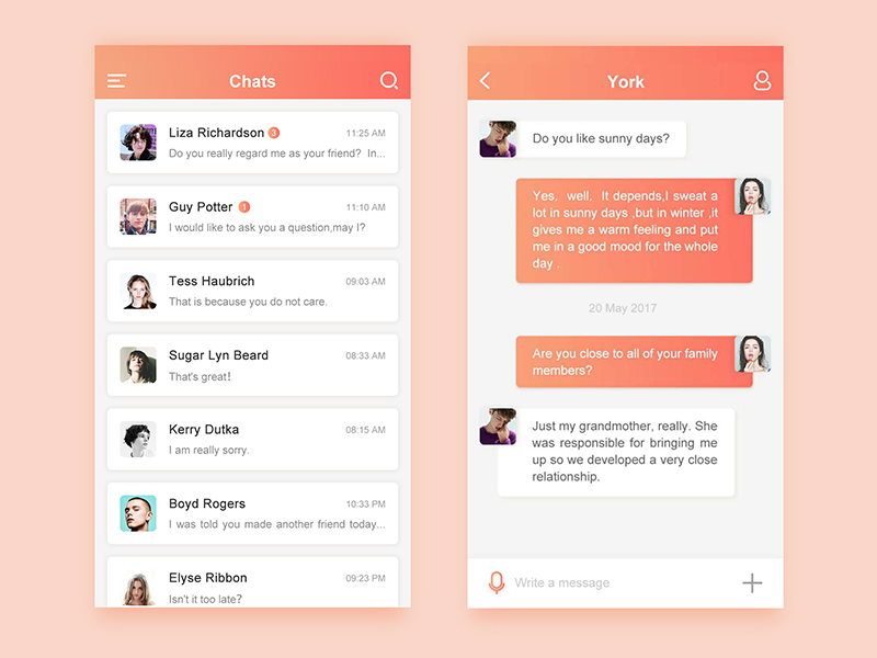 Direct Message by York01 on Dribbble