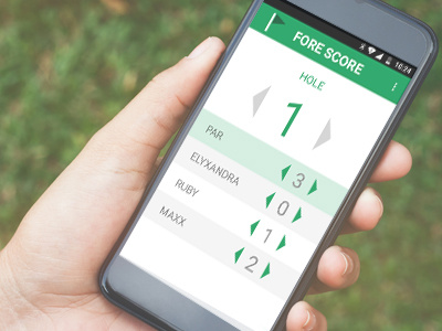 Fore Score Mini Golf Score Card UI by Elyse Maxwell on Dribbble