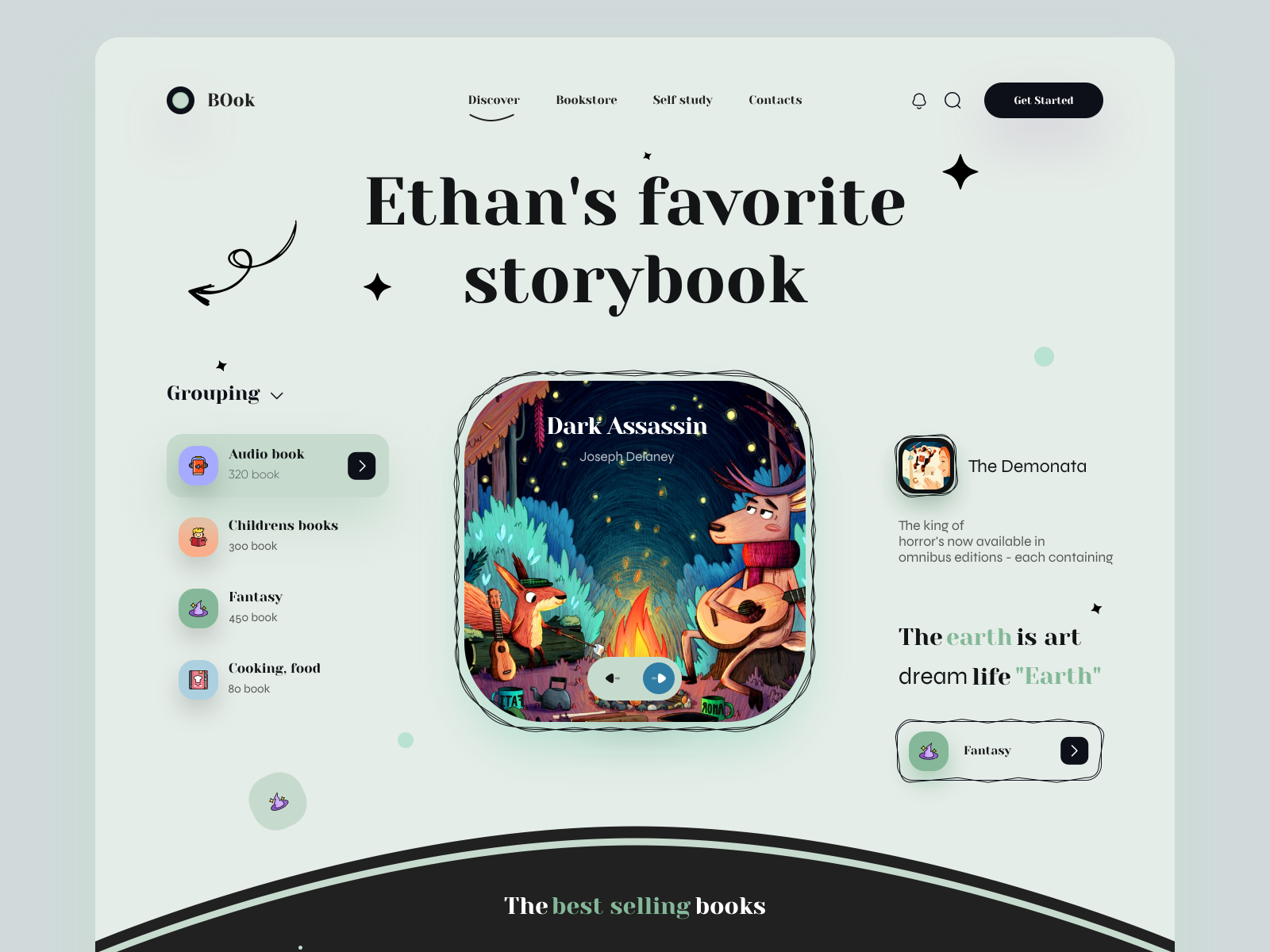 Bookstore Web Design Concept by Linur for Eloqwnt on Dribbble