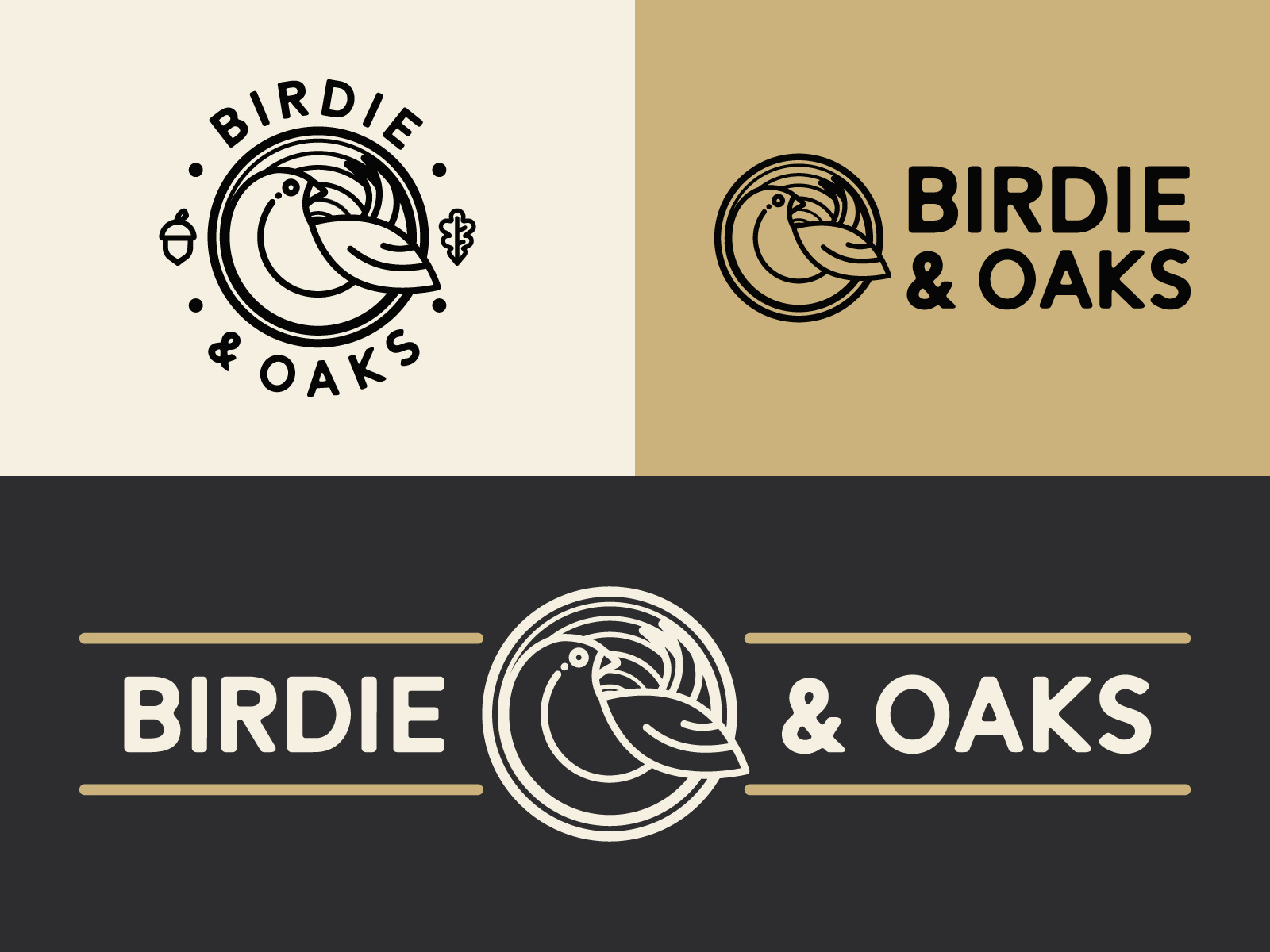 Birdie & Oaks Photography // Logo Lockups by Kat Stovall on Dribbble