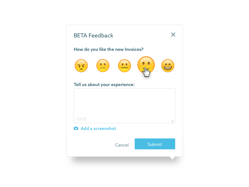 Beta Feedback Widget by Chad Bercea on Dribbble