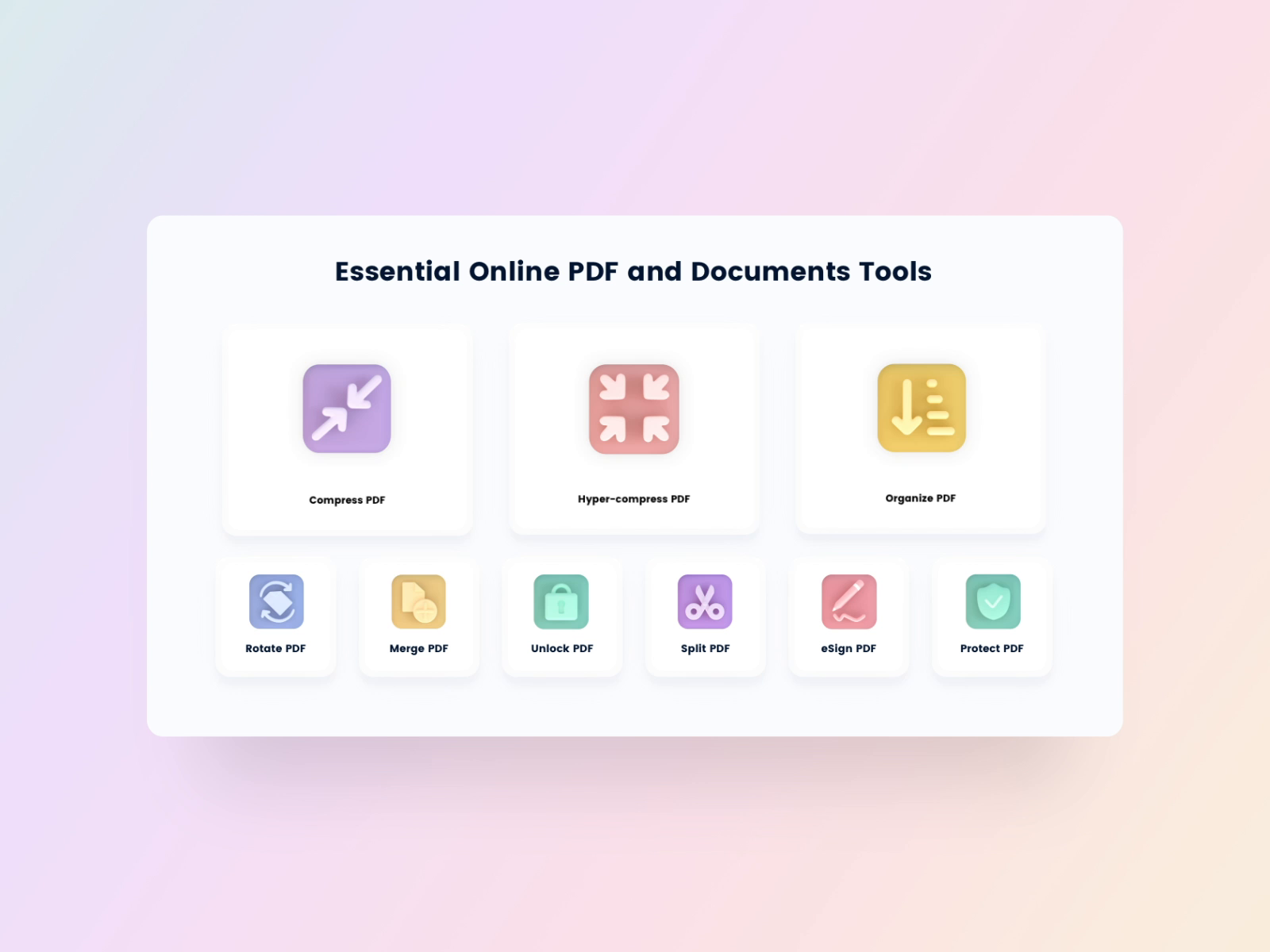 PDF Compressor 3D Icons by Habitat on Dribbble