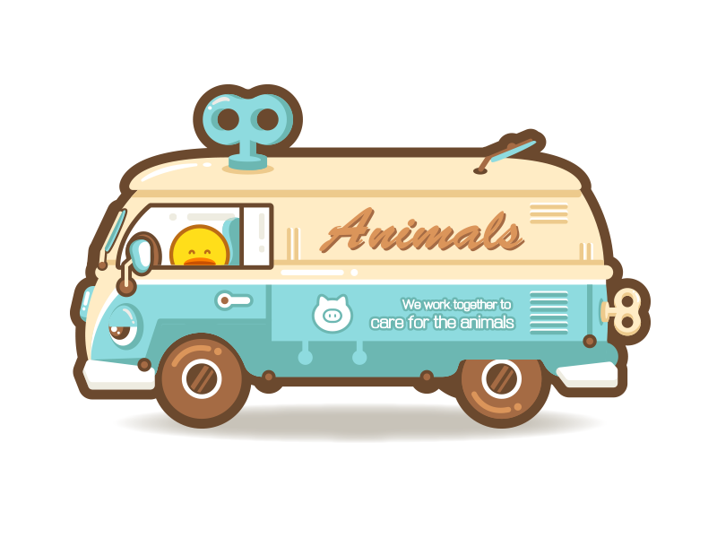 cartoon bus by yuanzi0410 on Dribbble