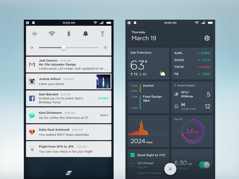 Home screens II by Yao Liu on Dribbble
