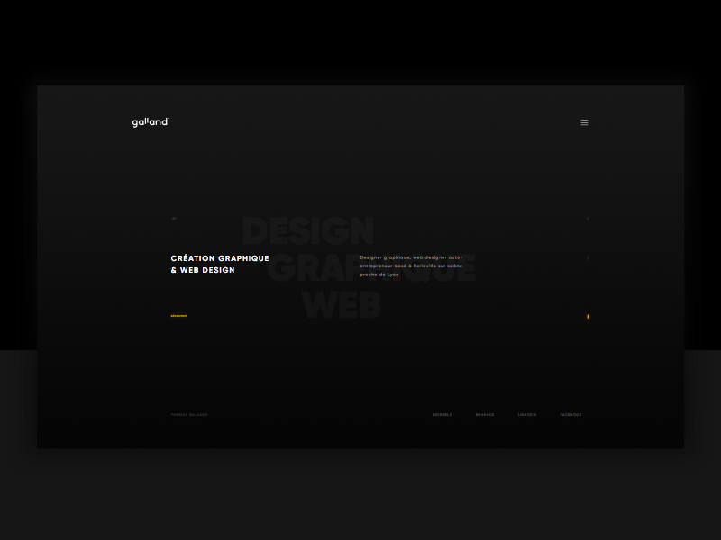 galland° - Personal website by Thomas Galland on Dribbble