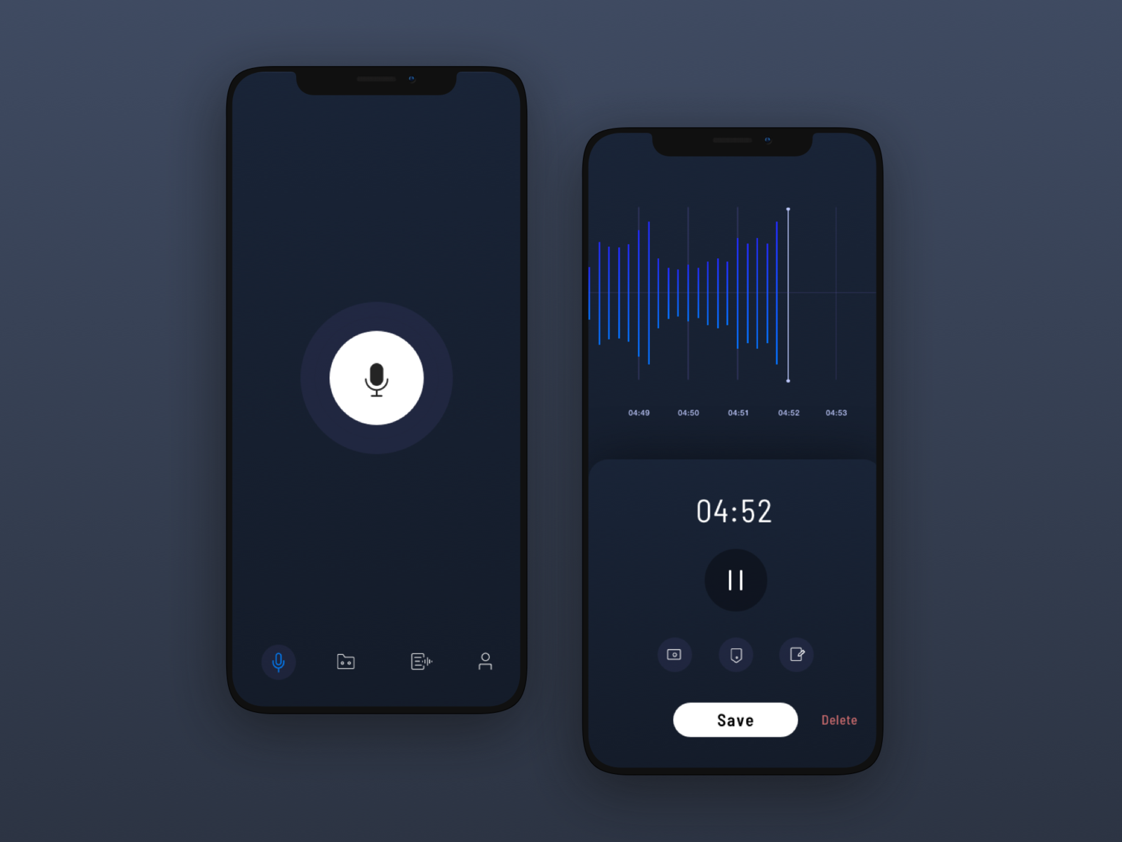 Recording Screen - Dark mode 🙌🏼😊 by Katarina for Nice100Team on Dribbble