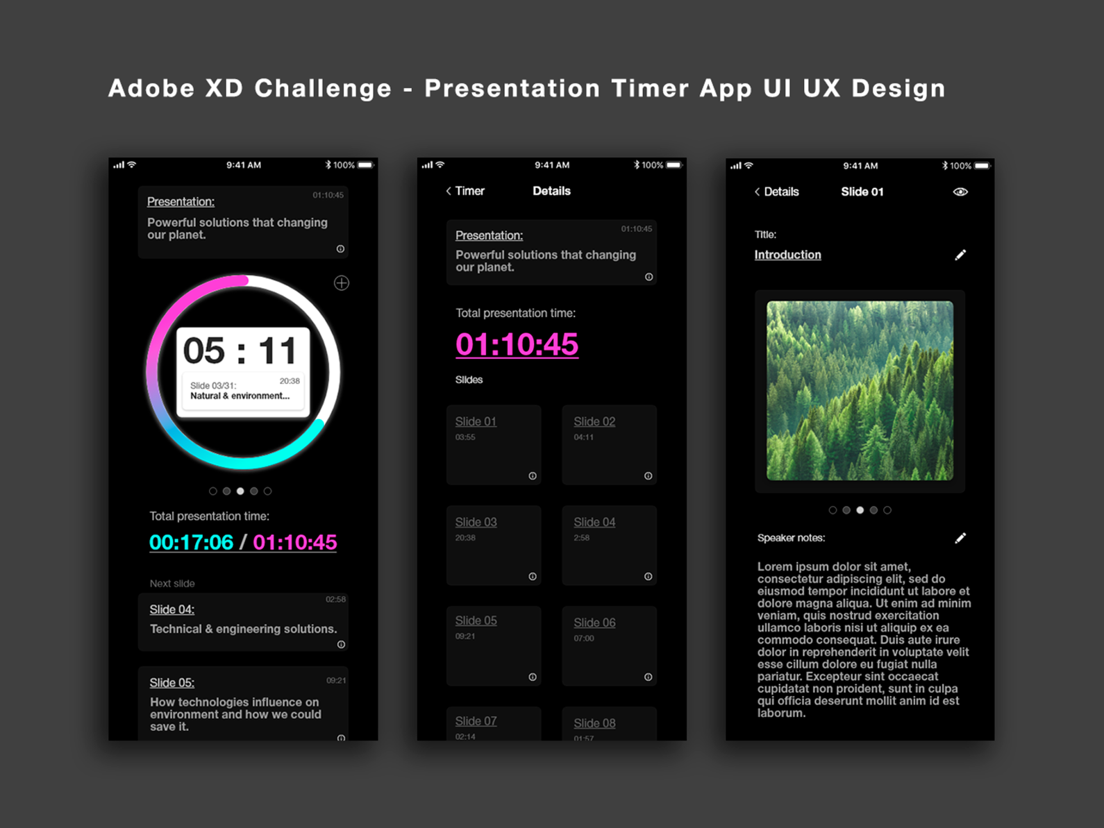 App Presentation Timer - UI UX Design by TVKVSHO on Dribbble