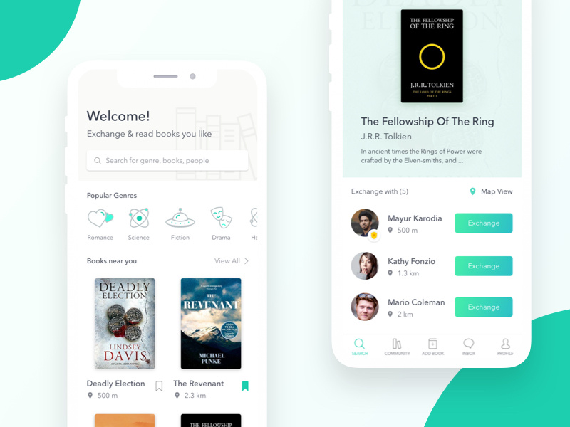 Book app UI | Optimist Hunter