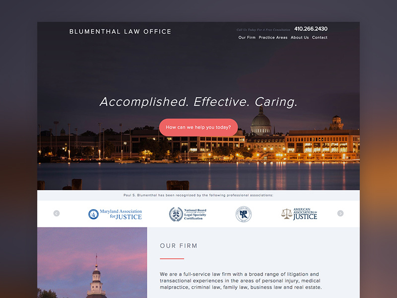 Attorney Web Site by Pia Blumenthal on Dribbble