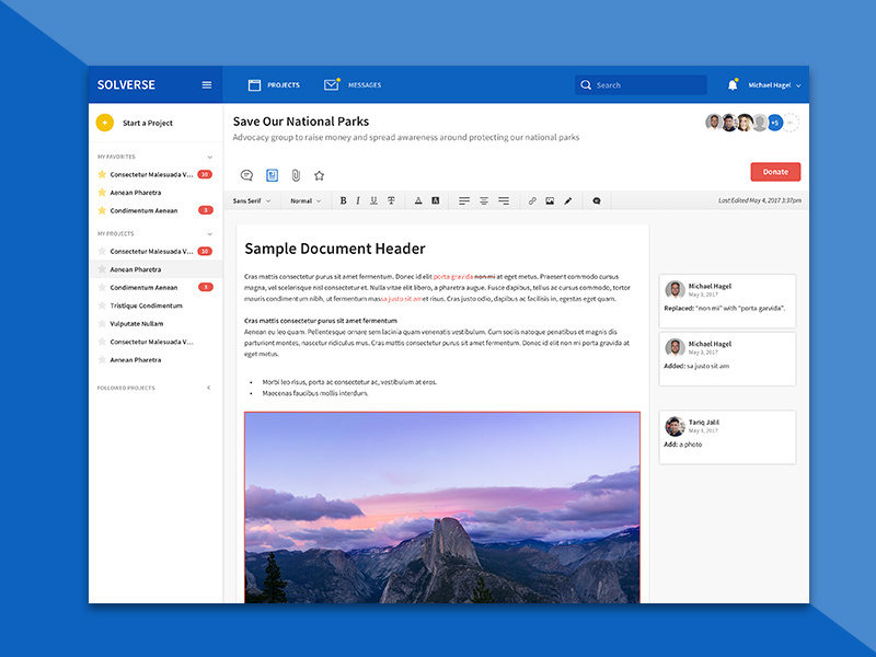 Project Collaboration App by Michael Hagel on Dribbble