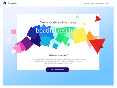 Innovato landing page by Edin Vejzovic on Dribbble