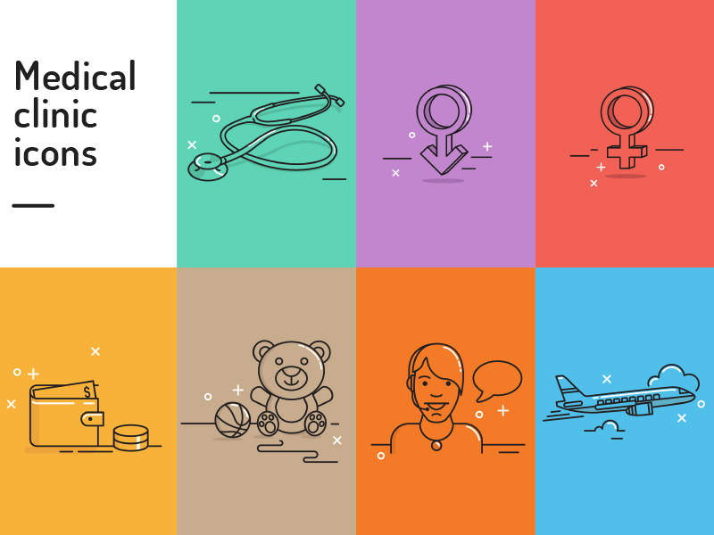 Medical Clinic Icons by Heath on Dribbble