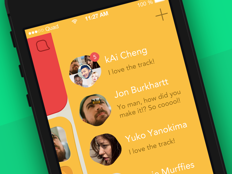 Messages List by kAi CHENG on Dribbble