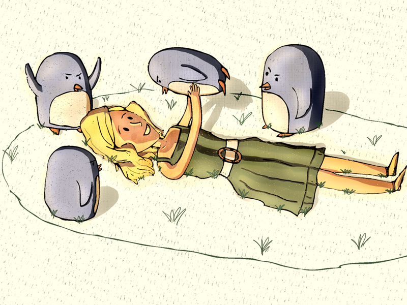 Leave those penguins alone! by Sam Lee on Dribbble