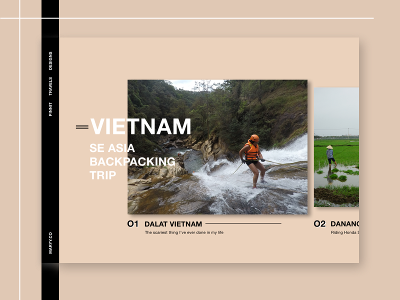 Travel Blog Desktop by Maryy.co on Dribbble