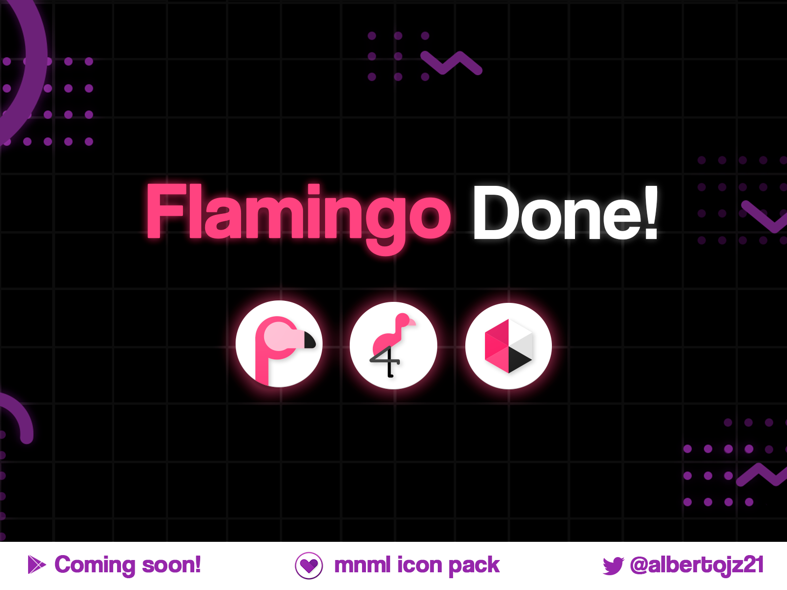 Flamingo icons - mnml icon pack by Alberto Juárez on Dribbble
