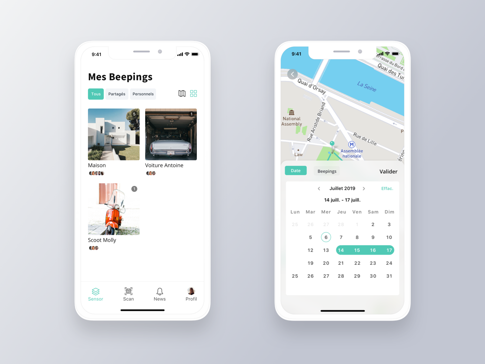 Booking and date picker by Max on Dribbble