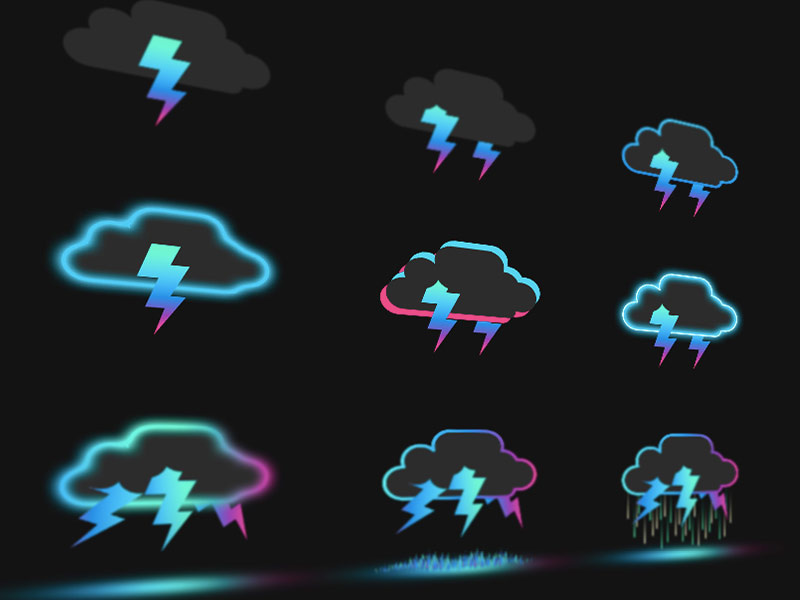Storm Cloud icons set by Man Miller on Dribbble