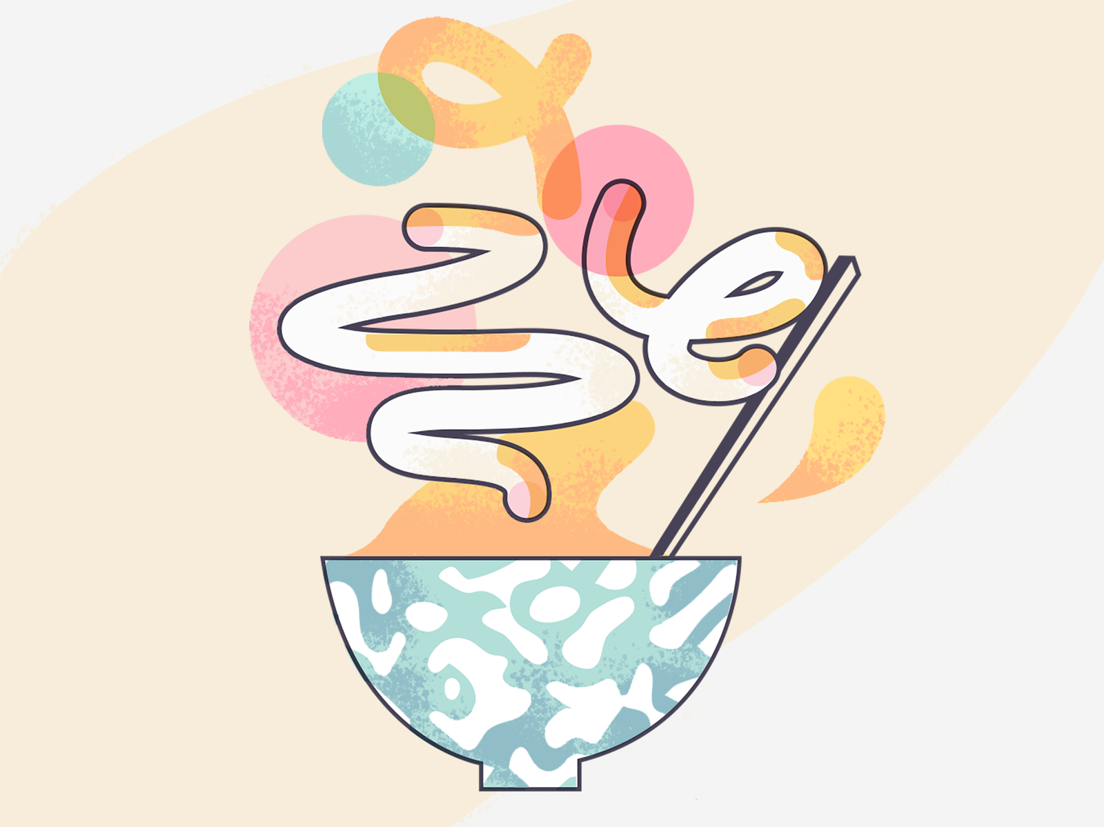 Noodle party by Elsa Angvall on Dribbble