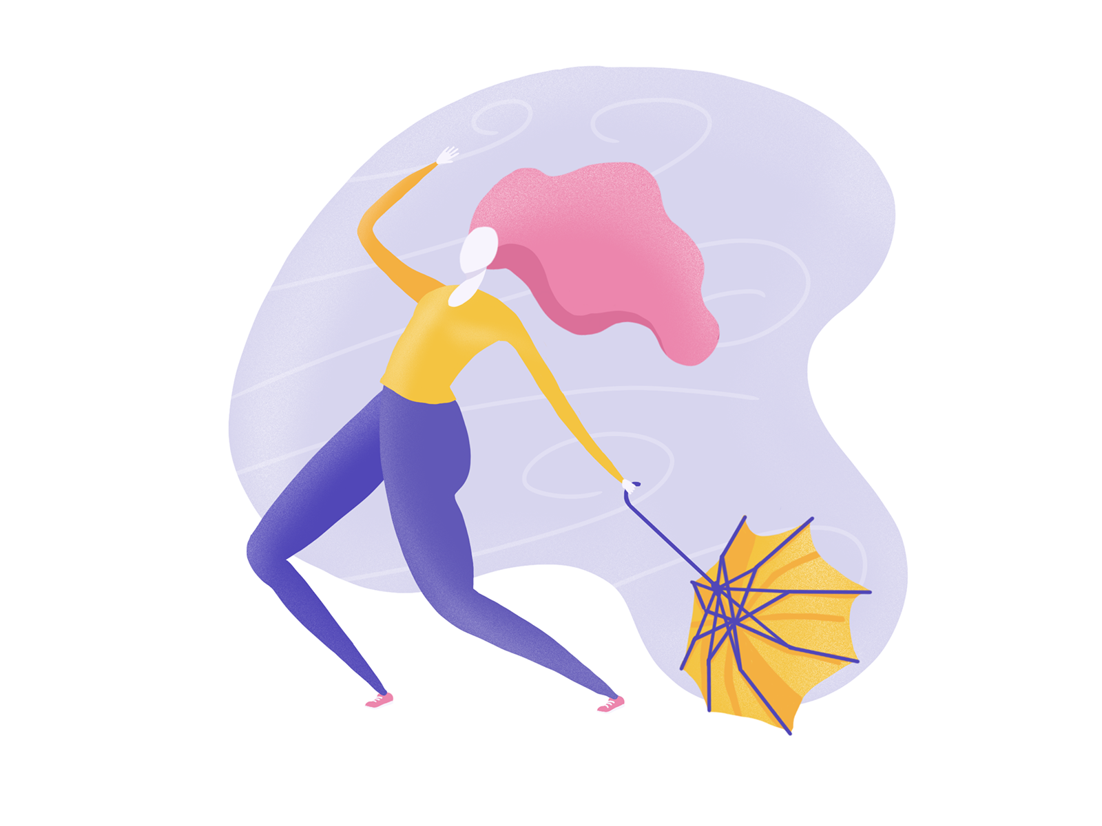 Windy day illustration by anatlepushkin on Dribbble