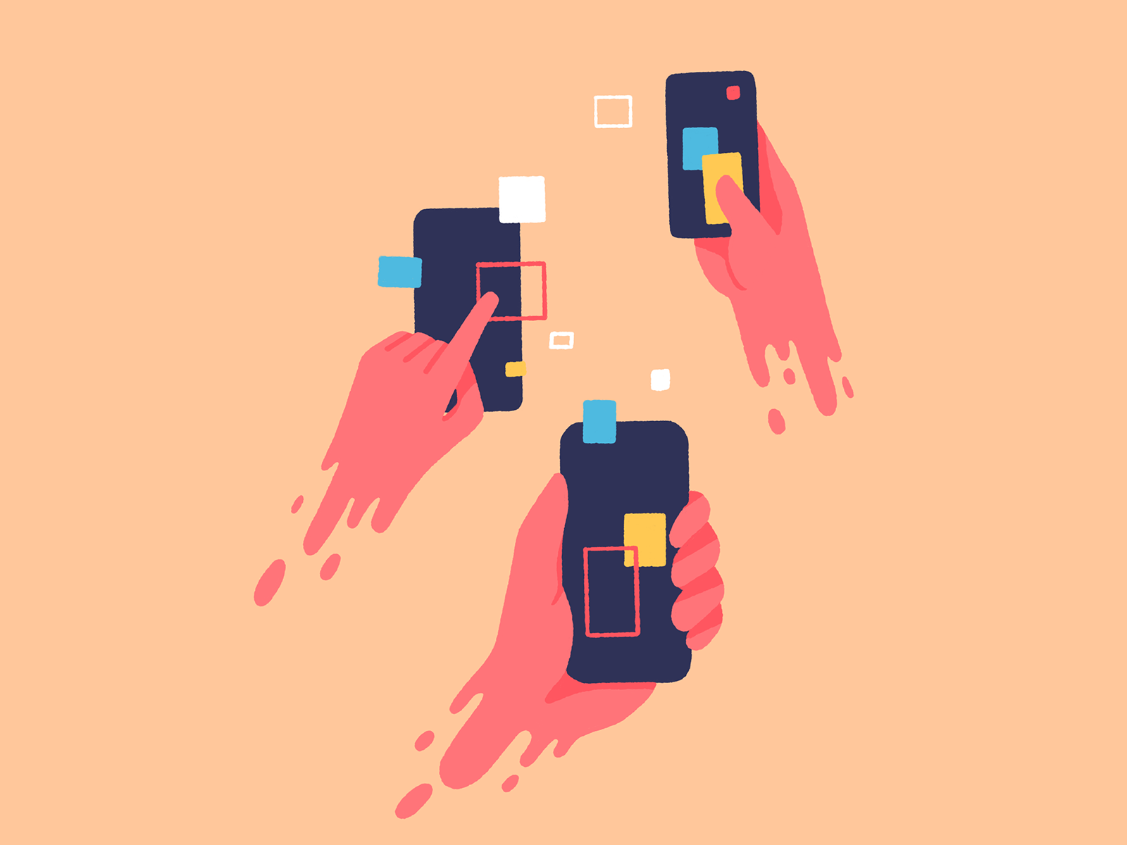 Our addiction to phones by Somewan on Dribbble
