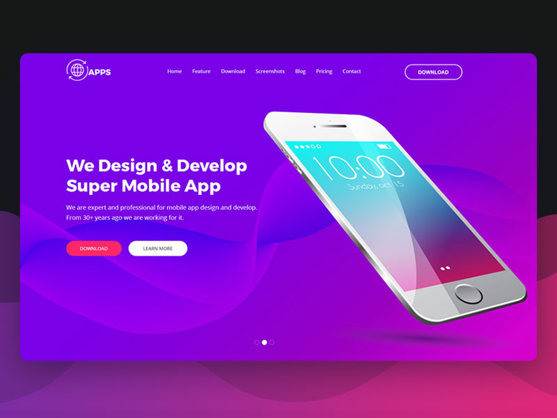App Landing Page by Sahjahan Sagor on Dribbble