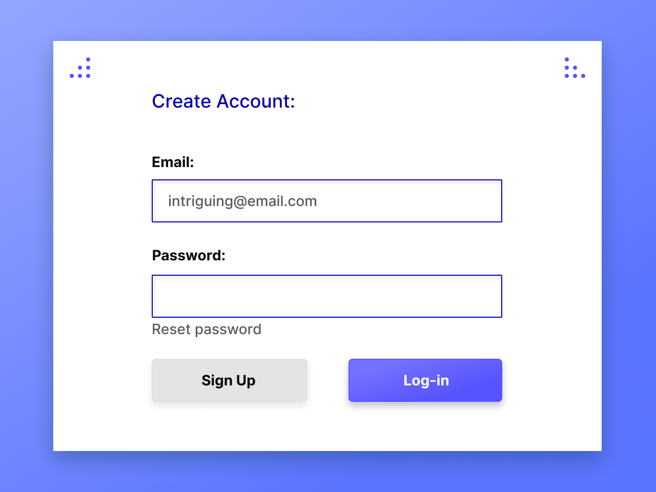 Log-in Component by Jason Crabtree on Dribbble