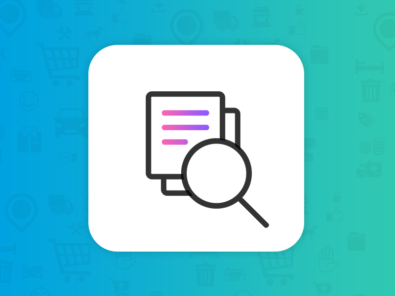 Dribbble - search-doc.png by UXWing Icons