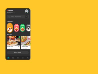 Dark theme food ui by Victor Adatsi on Dribbble