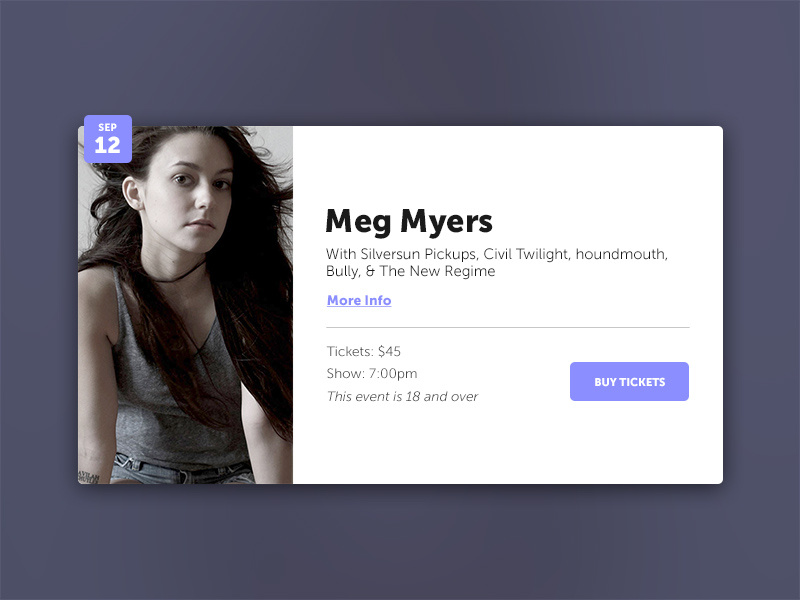 Music Card by Elvis Camarena on Dribbble