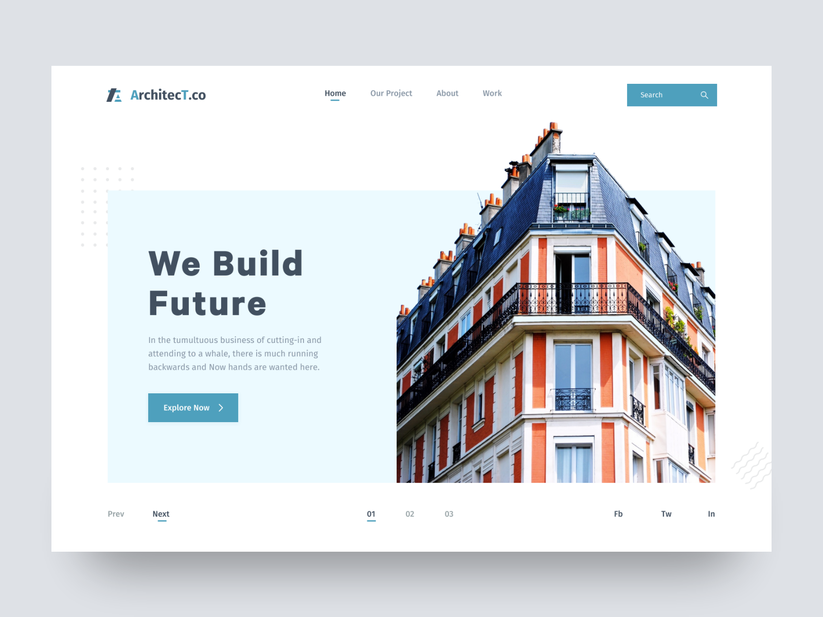 Architecture Header UI by Shakibul Islam on Dribbble