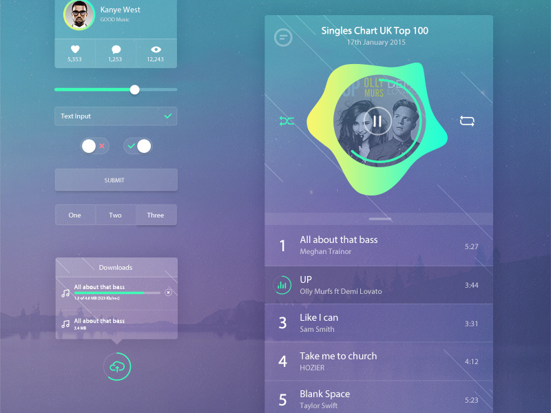 Music UI App by MohammedRiyati on Dribbble
