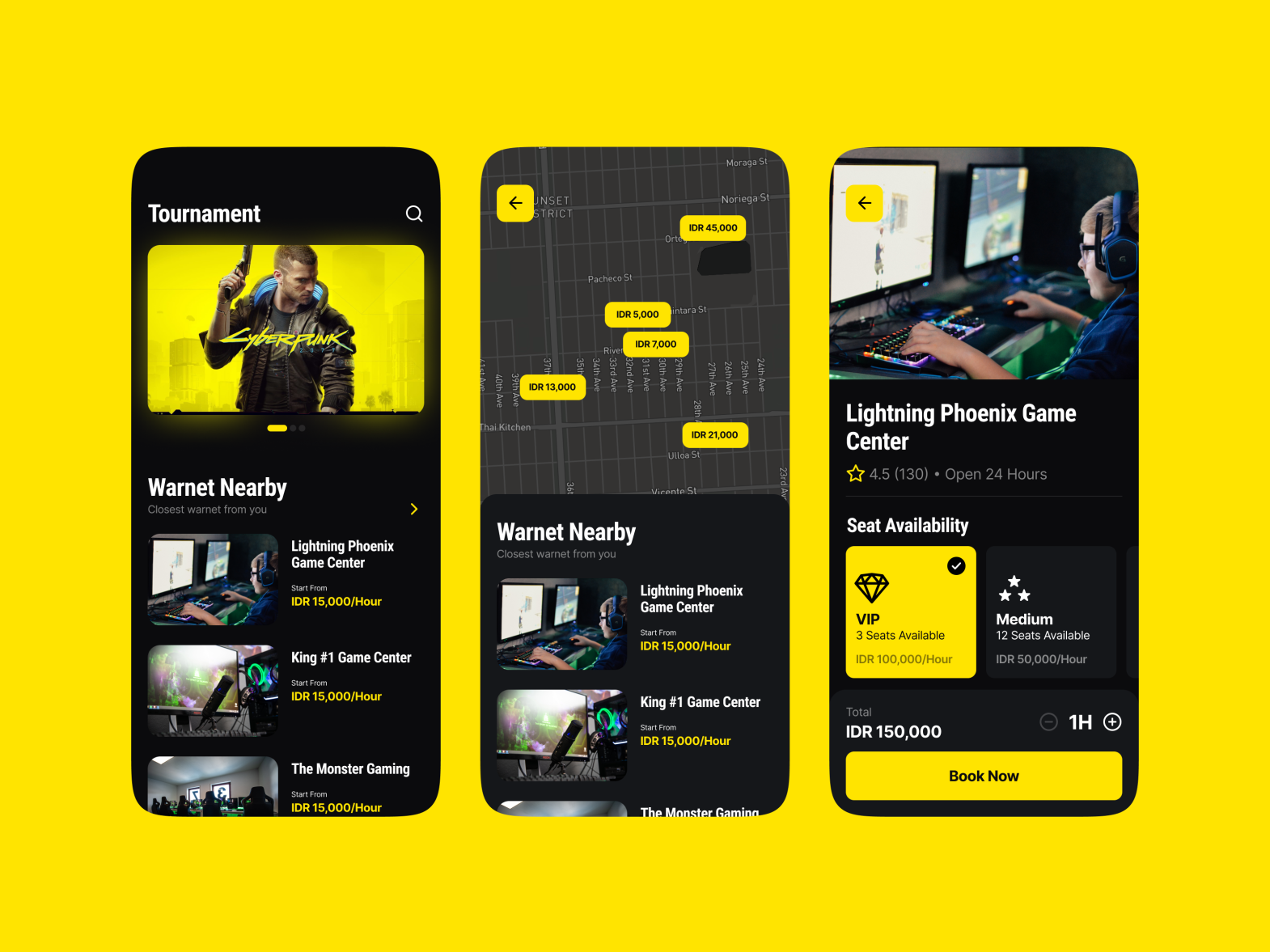 Warnet Finder by Imam Fajar on Dribbble