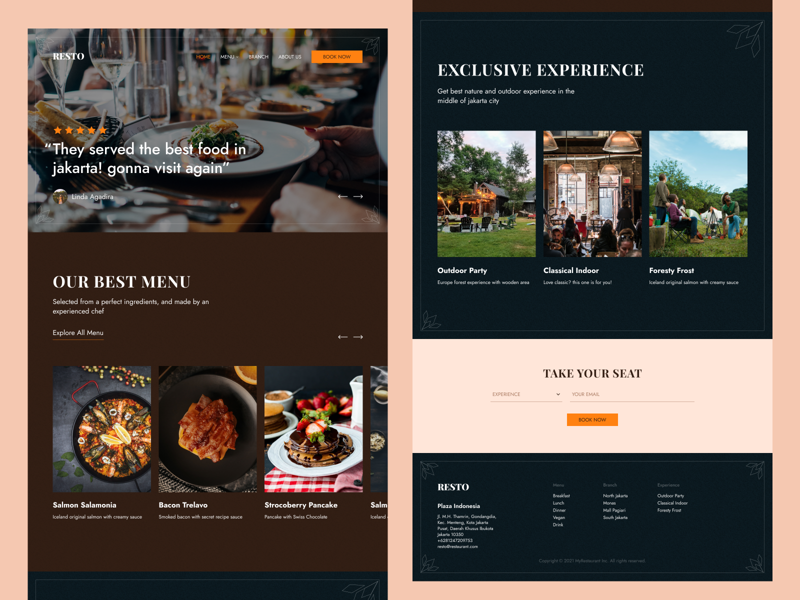 RESTO - Restaurant Website Design by Imam Fajar on Dribbble