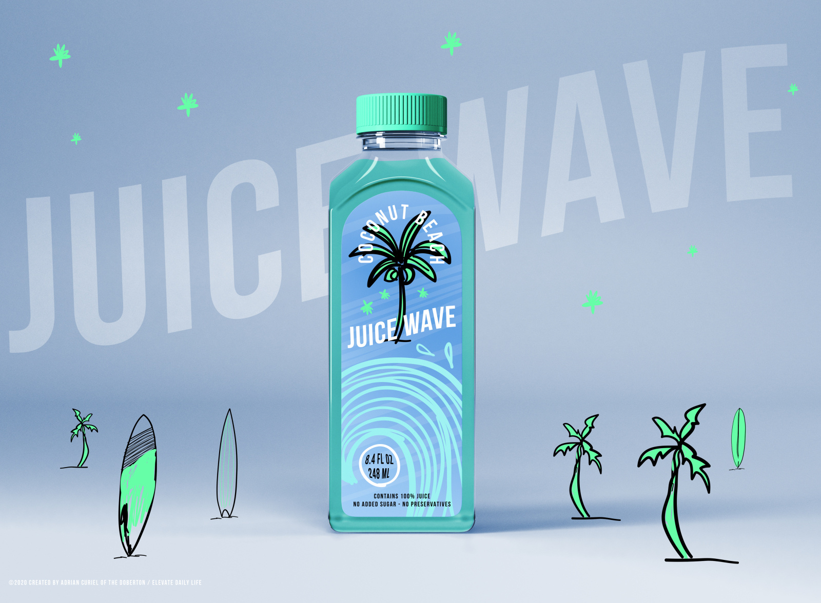 Coconut Beach b/ Juice Wave by Aston Port on Dribbble