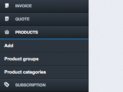 Sidebar Menu by Adlure design on Dribbble