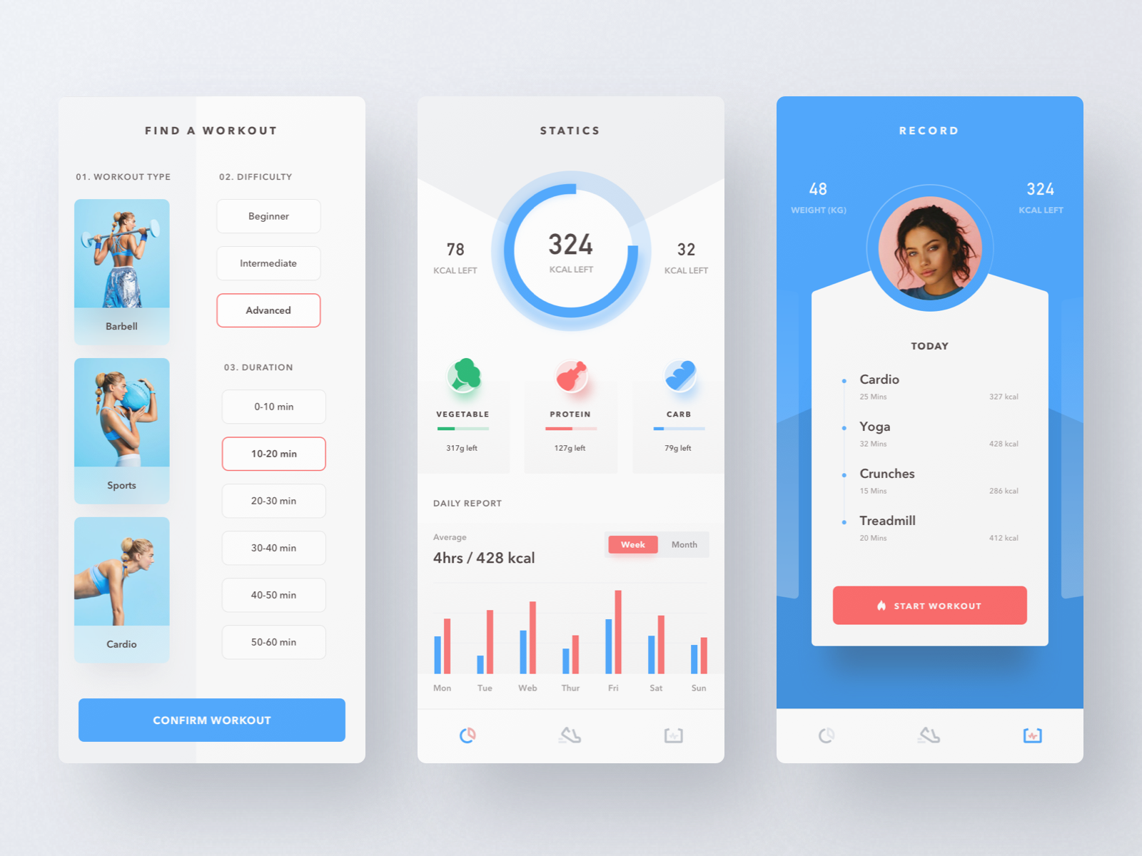 Fitness App by Pham Huy for Fireart Studio on Dribbble