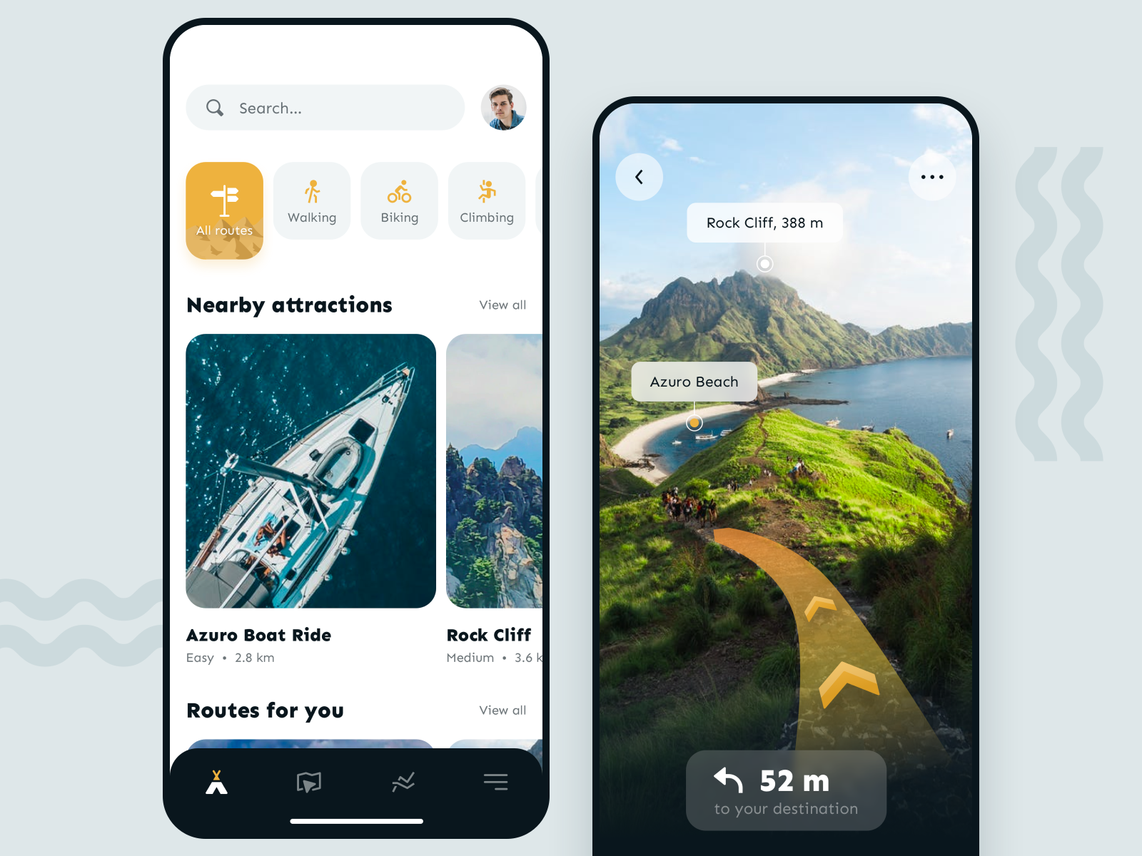 Outdoor Routes App by Andreea Nicolaescu on Dribbble
