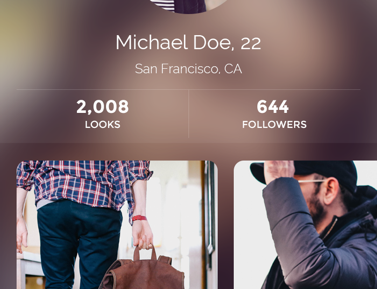 User Profile by Andreea Nicolaescu on Dribbble