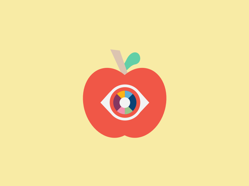 The apple of my eye by Linda Huynh on Dribbble