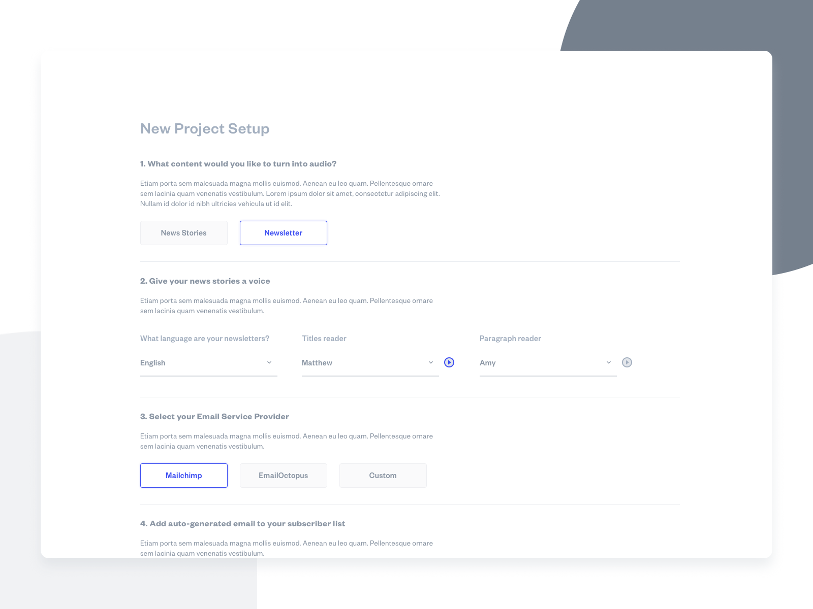 Audmatic/Speeckit.io - Project setup by João Borges on Dribbble