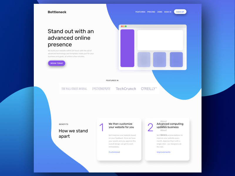 Landing by David Lipman on Dribbble