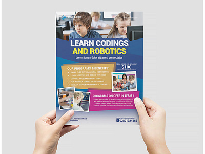 Printable Learn Coding Education Flyer by Muhammad irvan on Dribbble