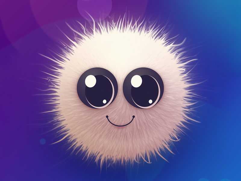 Fluffy character by Andrei Gitan on Dribbble