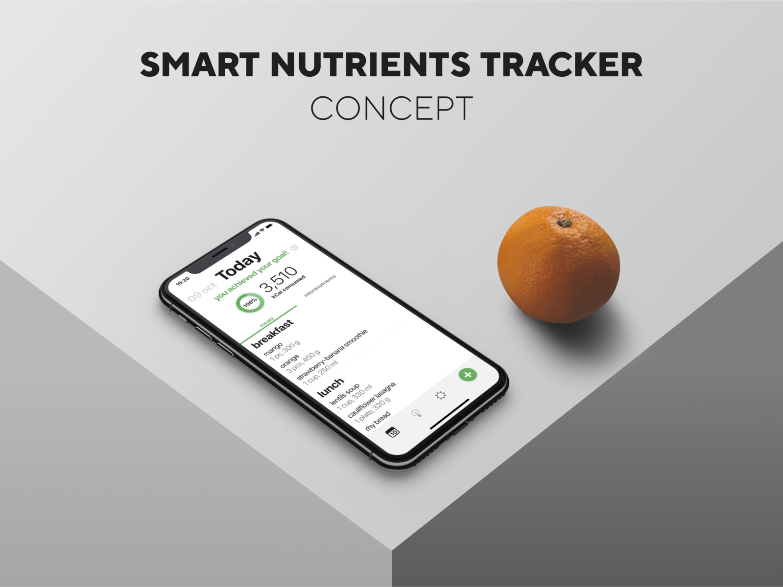 Nutrients Tracker Concept by Dima Veremchuk on Dribbble