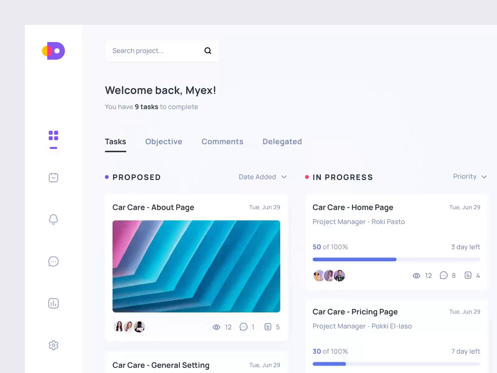 Dedlen - Animated Kanban Board Dashboard by MA for Keitoto on Dribbble
